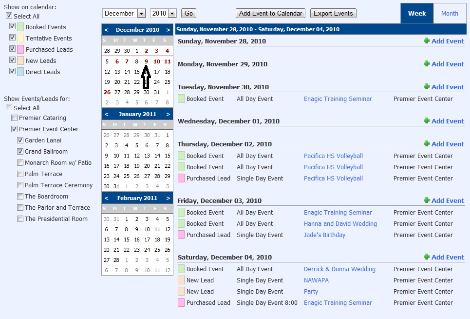Calendar Overview - Cheers and Confetti Blog by Eventective