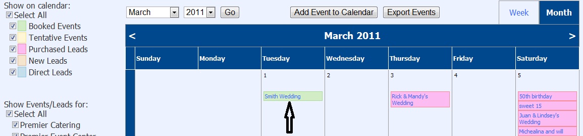 Calendar Overview - Cheers and Confetti Blog by Eventective