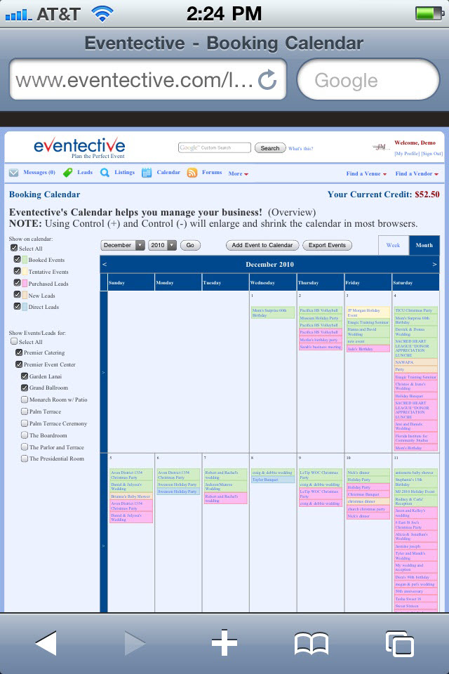 Calendar Overview - Cheers and Confetti Blog by Eventective