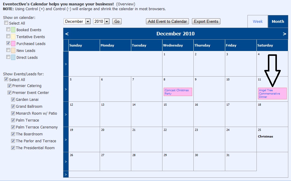 Calendar Overview - Cheers and Confetti Blog by Eventective